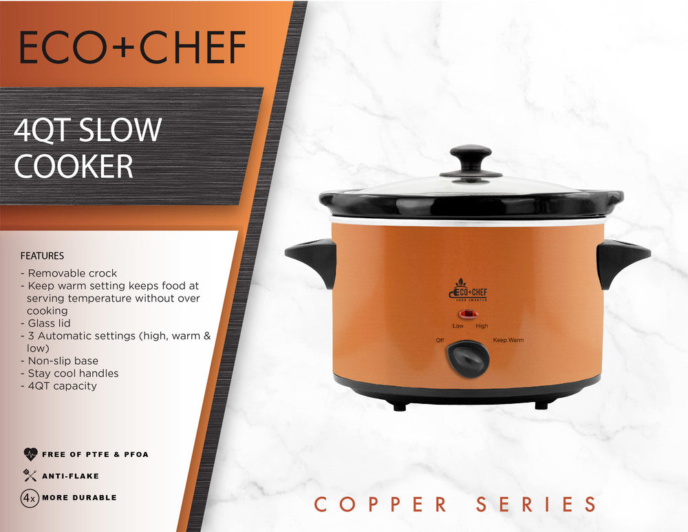 Copper Series 4 Quart Slow Cooker – Eco + Chef Kitchen